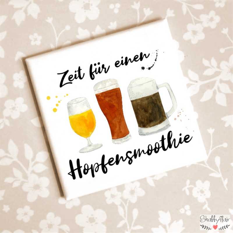 Geschenkidee für Biertrinker Magnet Hopfensmothie